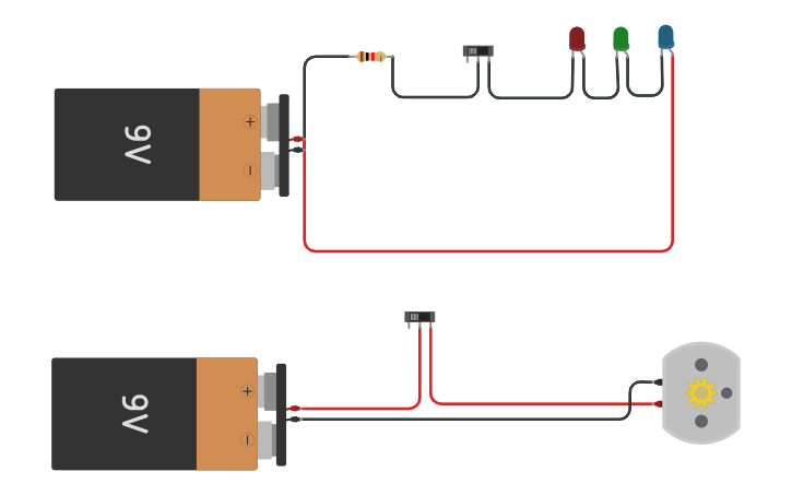 Circuit design circuitos-led-motor cc - Tinkercad