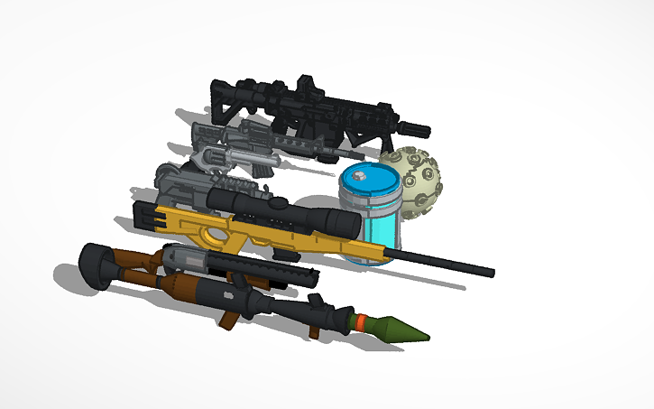 3D design Guns Of Fortnite - Tinkercad