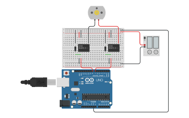 Circuit design relay shield - Tinkercad