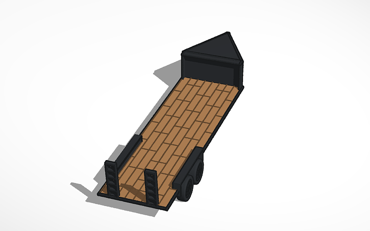 3D design Gooseneck Trailer - Tinkercad