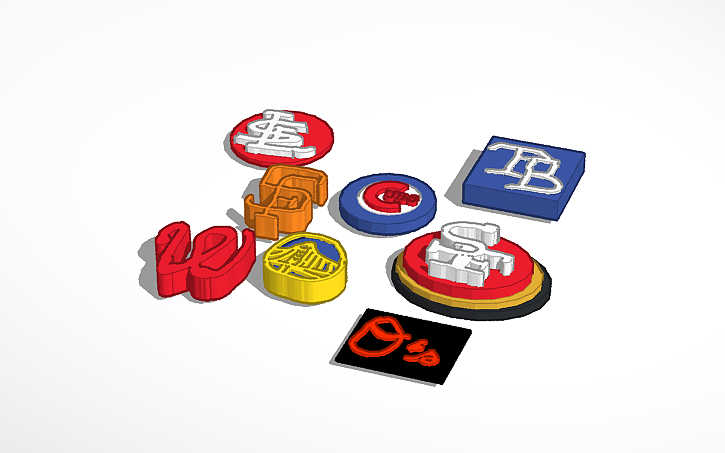 3D design sports team logos - Tinkercad