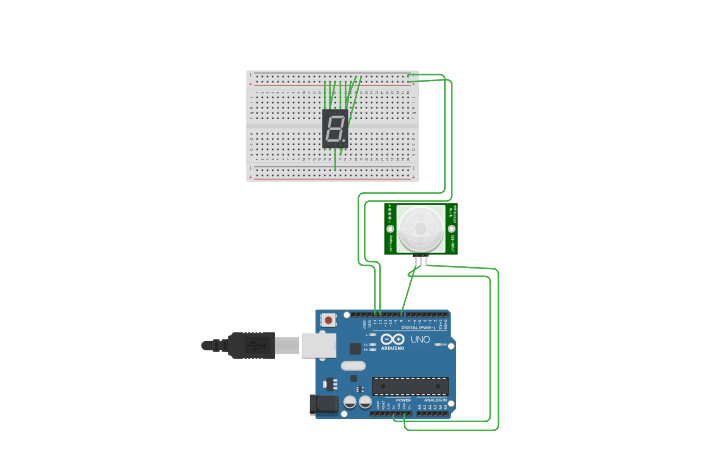 Circuit Design Motion Detection Using Pir Sensor And Arduino Tinkercad