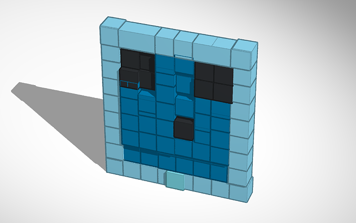 3D design Blue Slime Face | Tinkercad