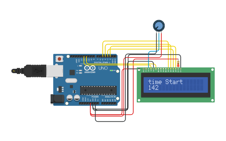 Circuit design Display stopwatch - Tinkercad