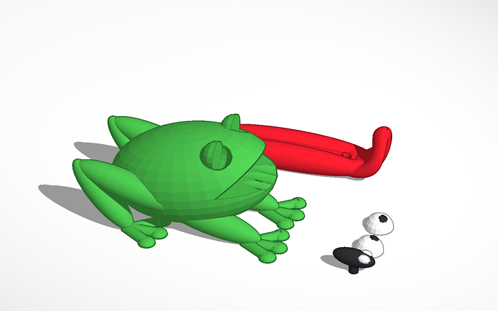 3D design Frog Parts (fits easily together) - Tinkercad