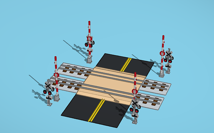 3D design Railroad Barrier Simulator - Tinkercad