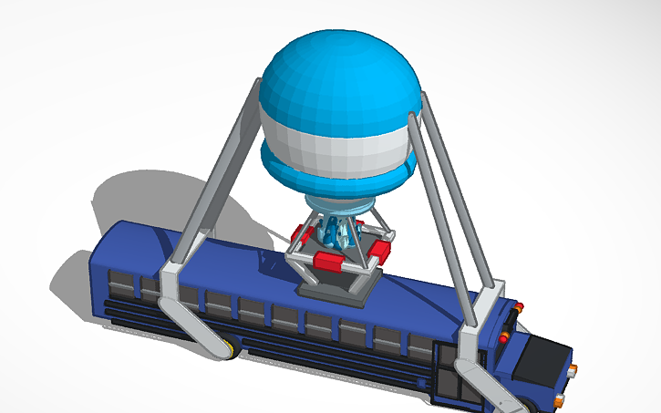 3D design Fortnite battlebus - Tinkercad