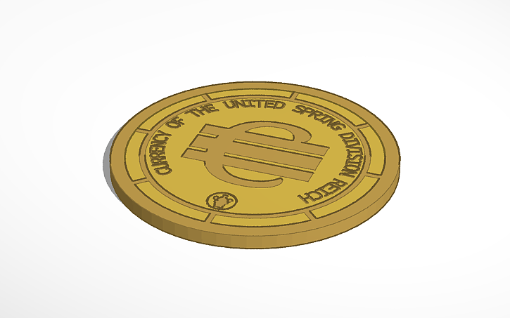 3D design Currency of the USDR, The Feder Mark & Coin - Tinkercad