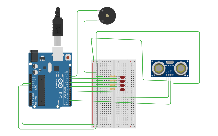 Circuit design sensor de movimiento - Tinkercad