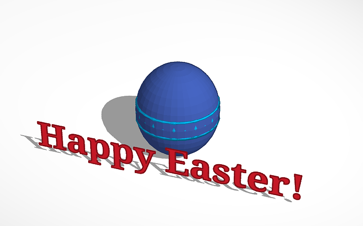 3D design Easter Egg - Tinkercad