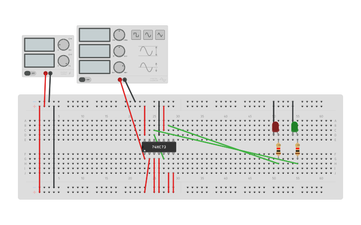 Circuit Design Asynchronus Up Counter Tinkercad