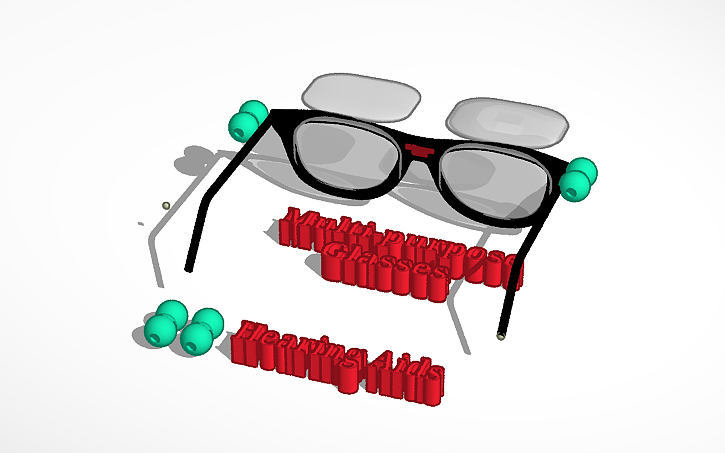 3D design Multi-Purpose Glasses Prototype - Tinkercad