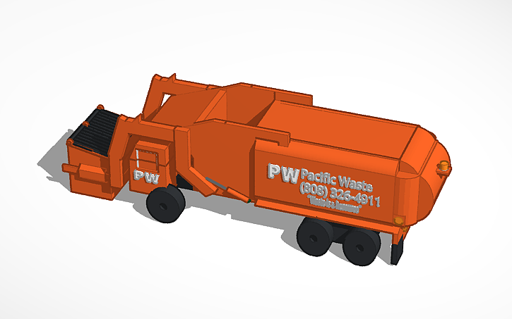 3D design Pacific Waste Amrep Front Loader - Tinkercad