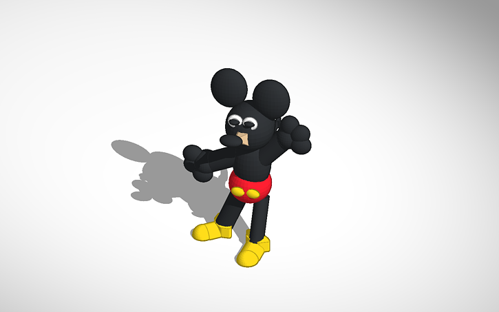 3D design Mickey Mouse | Tinkercad