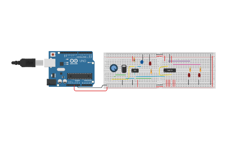 Circuit Design Electronica Cascada Tinkercad