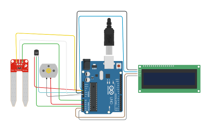 Circuit design Lab Project Smart plant - Tinkercad