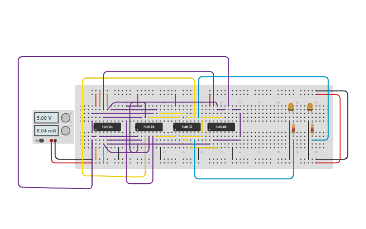 Circuit design 2 functions in same circuit | Tinkercad