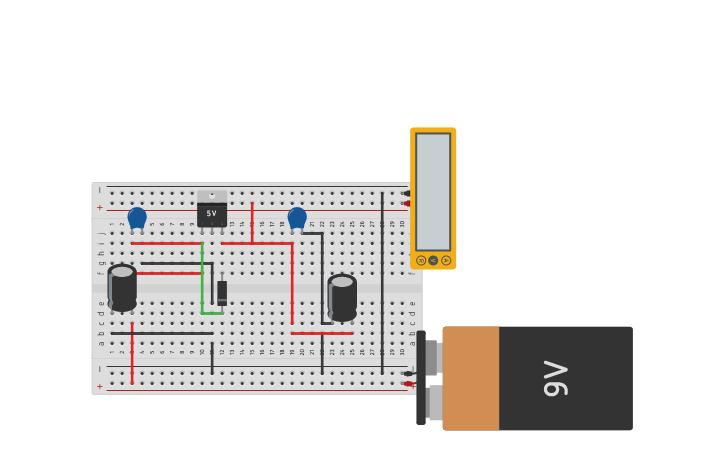 Circuit design Alimentare circuito a 5V con 7805 | Tinkercad