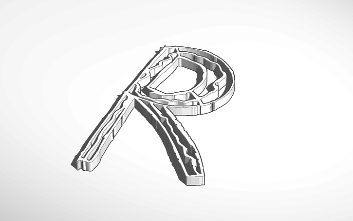 3D design Fancy R - Tinkercad