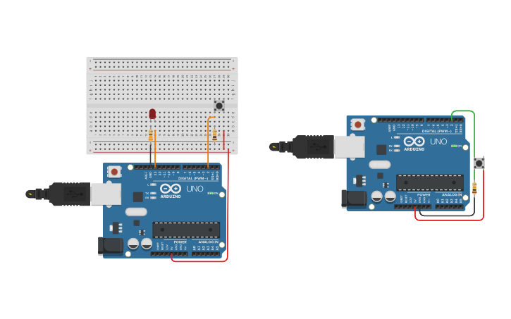 Circuit design Arduino - Debounce code - Tinkercad