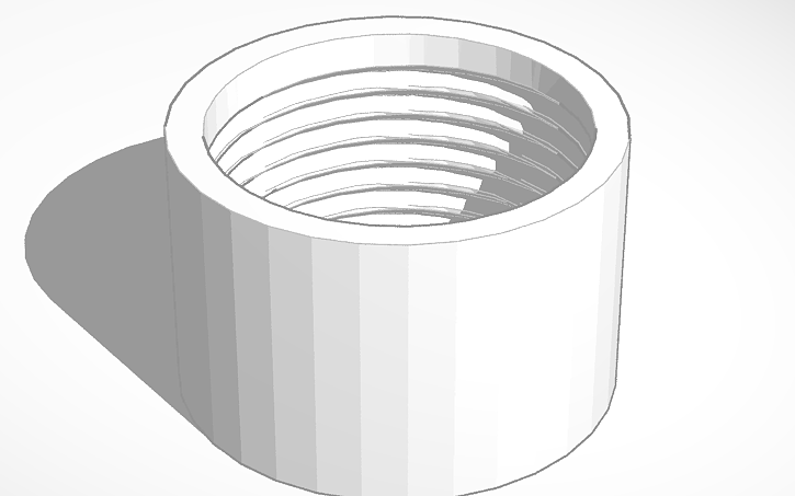 3D design Negative 14mm Thread base - Tinkercad
