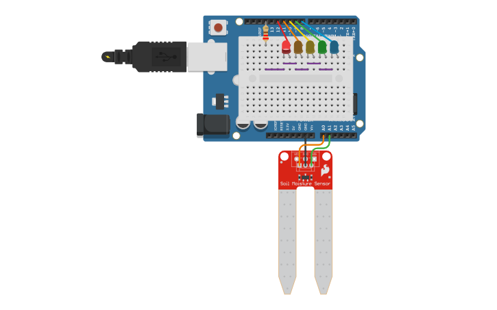 Circuit Design Moisture Tinkercad