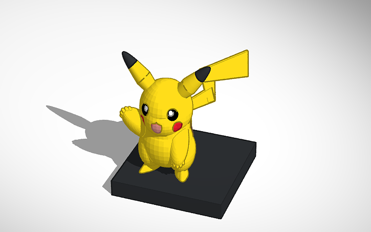 3D design pikachu - Tinkercad