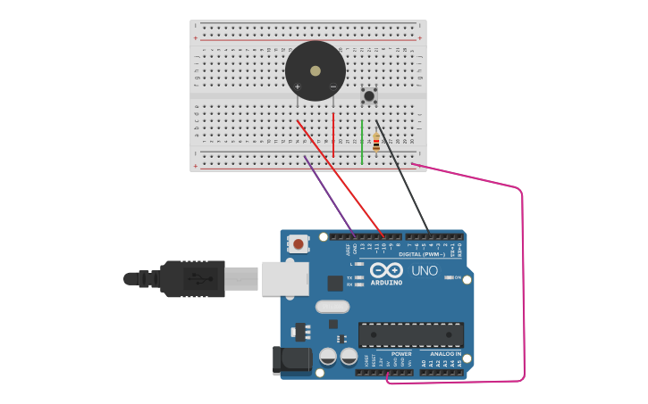 Circuit Design To Design Door Bell Using Arduino In Tinker Cad Tinkercad 1233