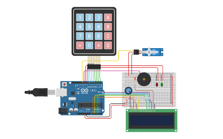 Circuit design Sistema de seguridad - Tinkercad