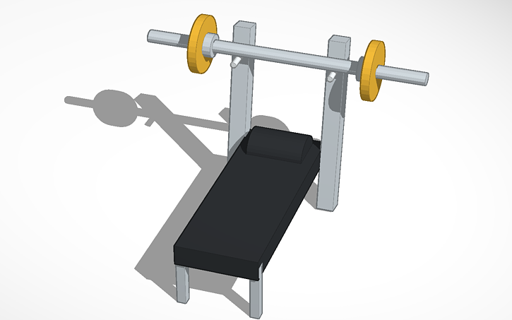 3D design weight bench - Tinkercad
