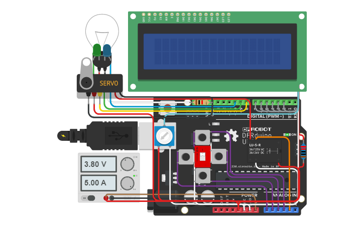 Circuit design WIRE CUTTING MACHINE | Tinkercad