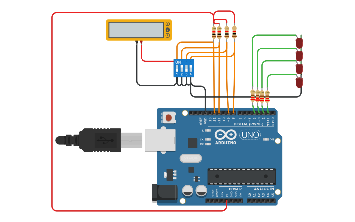 Circuit design Arduino validacao 4.1 e 4.2 - Tinkercad