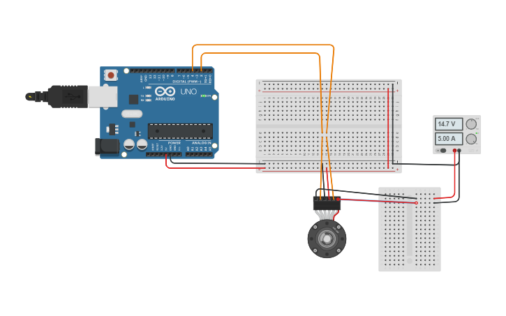 Circuit design Motor encoder 2 - Tinkercad