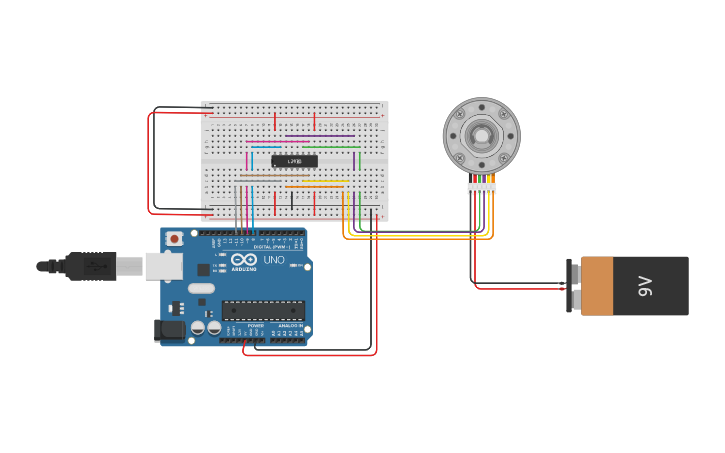 Circuit design setter motor | Tinkercad