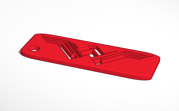 3D design WW keychain - Tinkercad