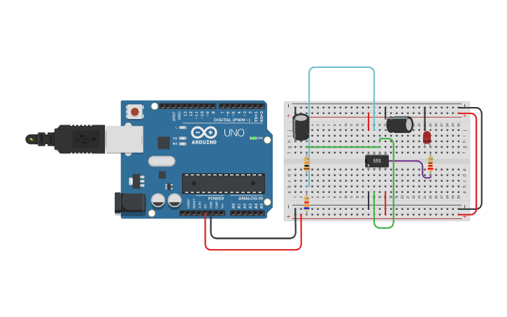 Circuit design Clock resistor based timing | Tinkercad