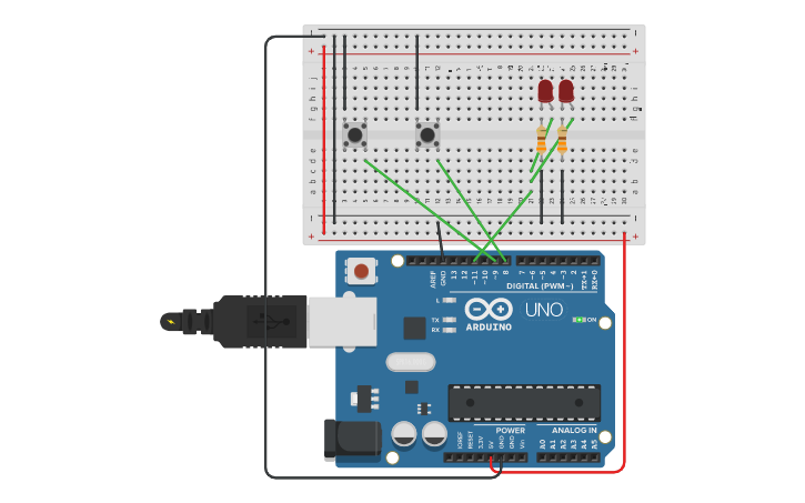 Circuit design Ex 8.1 - Tinkercad