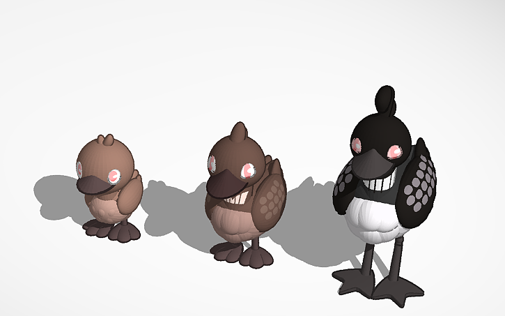3D design Common Loon Fakemon Line - Tinkercad