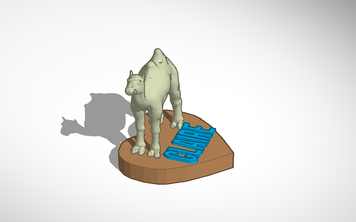 3D design camel - Tinkercad