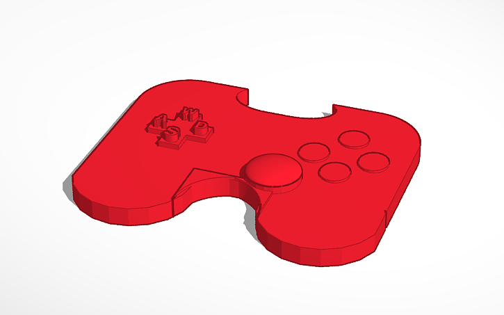 3D design video game controller - Tinkercad