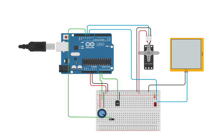 Circuit Design Sensors And Actuators With Arduino Tinkercad