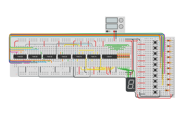 Circuit Design Codificador Bcd Tinkercad