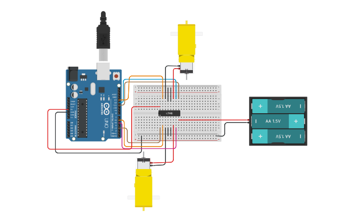 Circuit Design Copy Of Exploded L293d Dc Motor Control Tinkercad