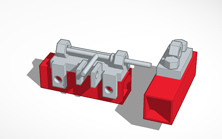 3D design custom latch - Tinkercad