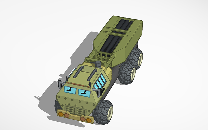 3D design Driveable Himars (SimLab) - Tinkercad