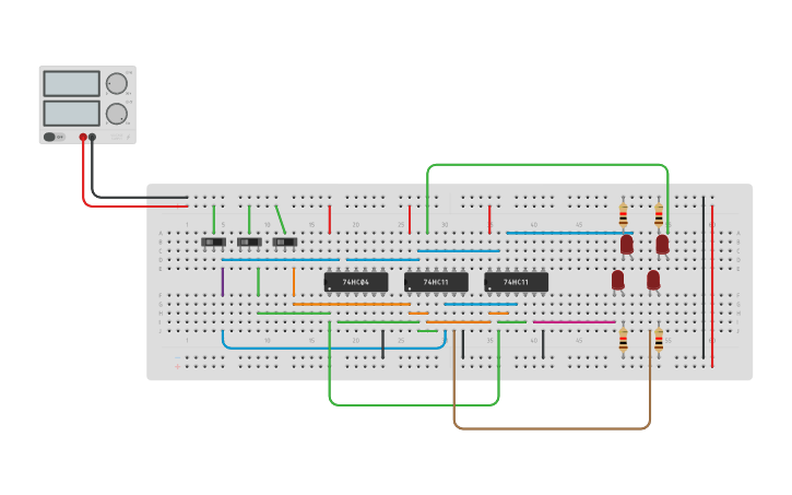 Circuit design Demultiplexer (4:1) - Tinkercad