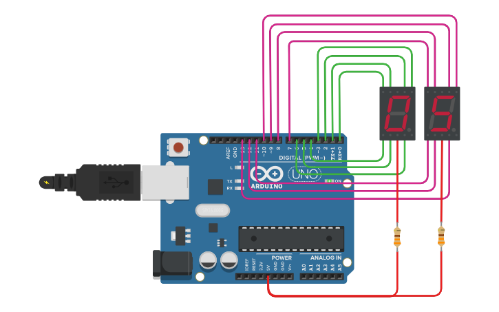 Circuit Design Two Digit Number Tinkercad