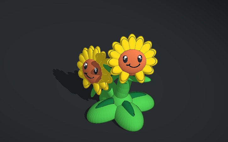 3D design Twin Sunflower - Tinkercad