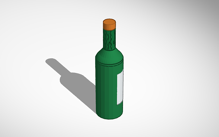 3D design Wine bottle - Tinkercad