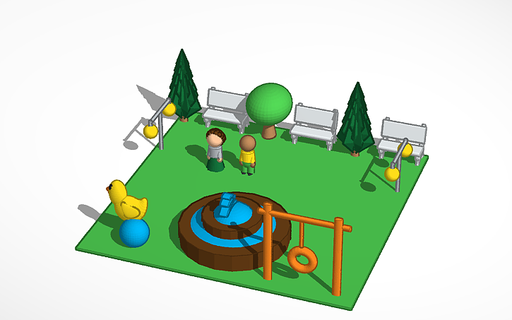 3D design parque - Tinkercad